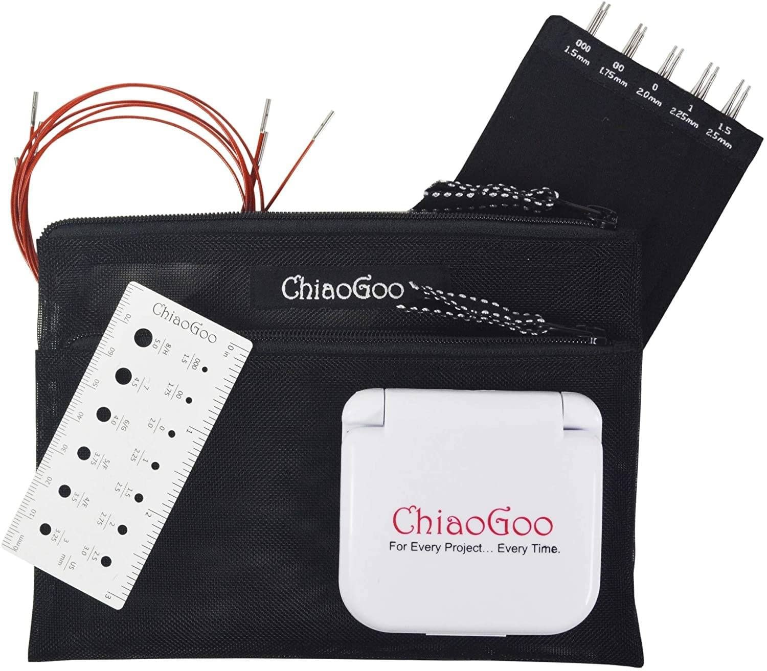 ChiaoGoo Twist Stainless Steel Interchangeable Set, 5-inch (13cm) Mini ...