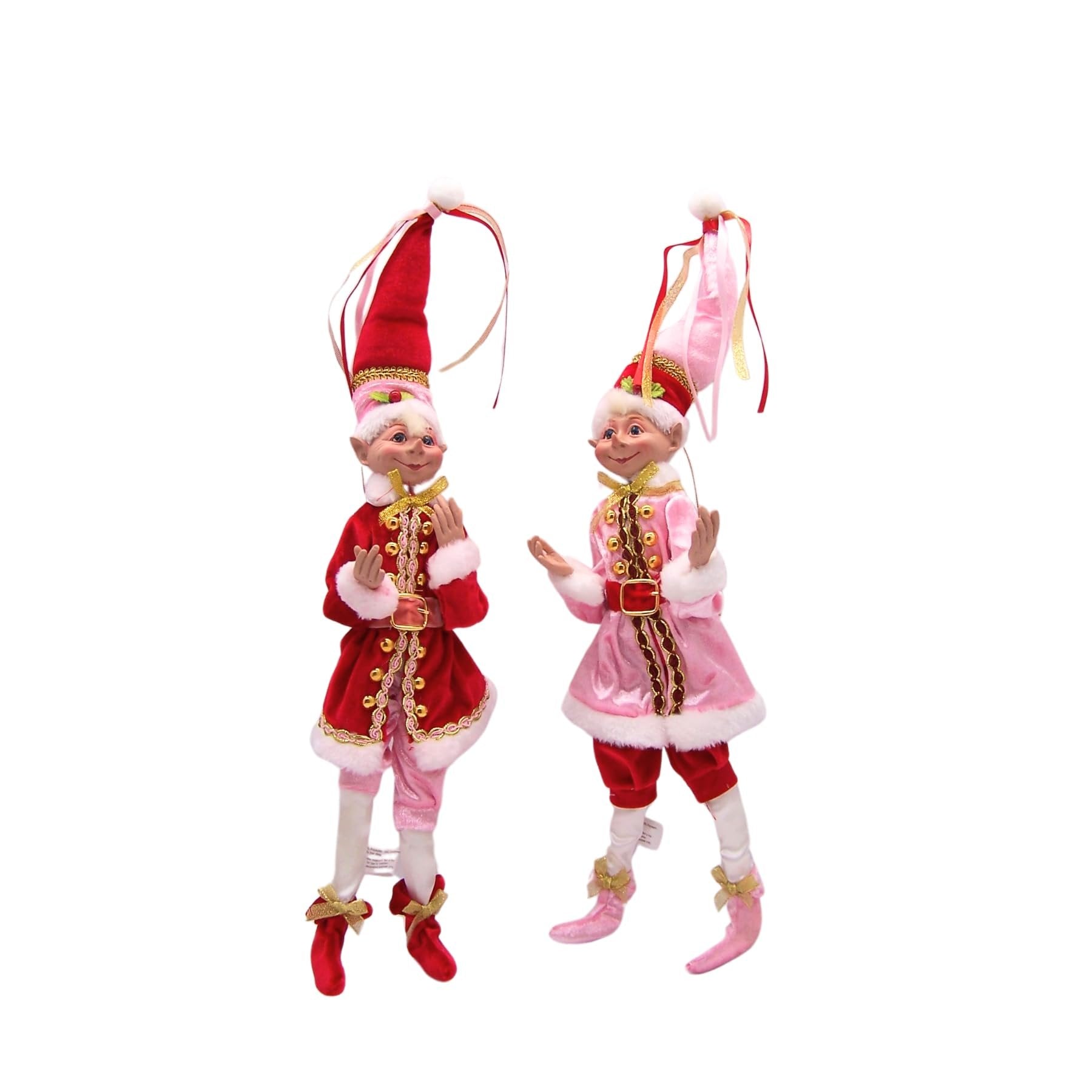 RAZ Imports 2023 Charming Holiday 16" Posable Elf, Asst of 2 – Zentra, LLC